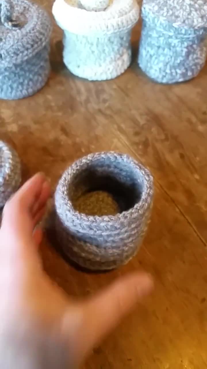 home storage basket crochet mushroom basket with lid Toadstool basket ...