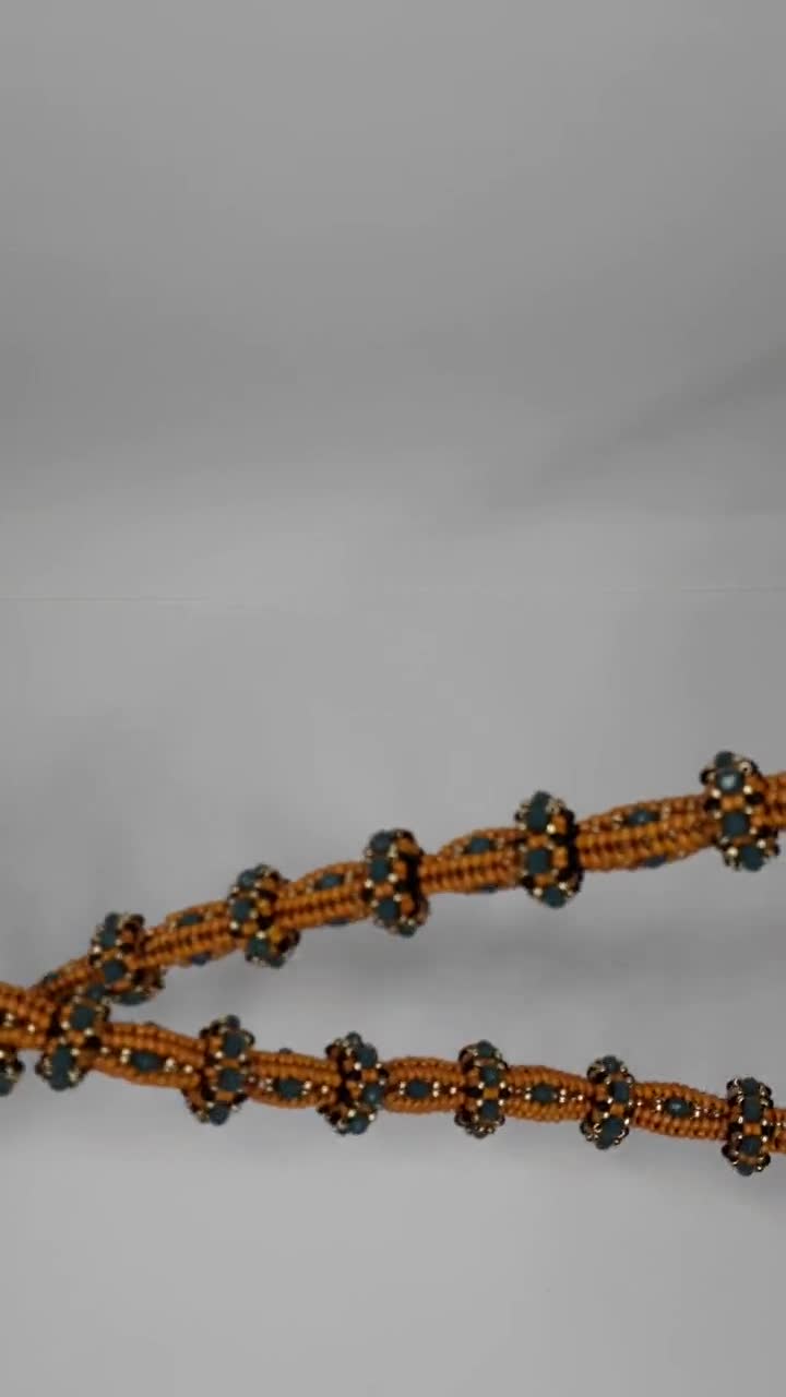 Herringbone Stitch Lariat Necklace Pattern Beading Patterns FAERIE LIGHTS Beading Tutorial ...