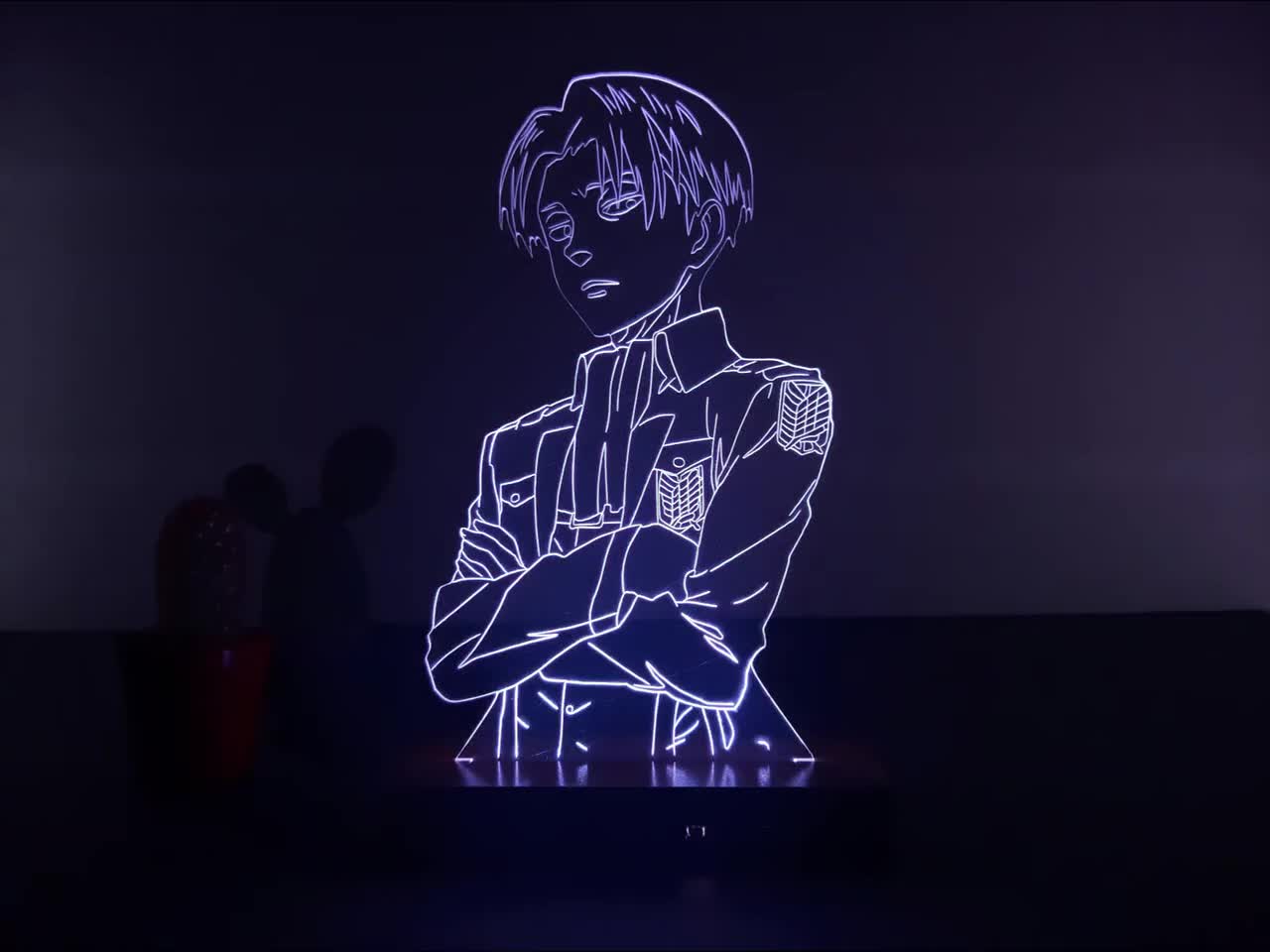 Attack on Titan Eren Jaeger 3D Night Light Led Anime Lamp 3D Illusion ...