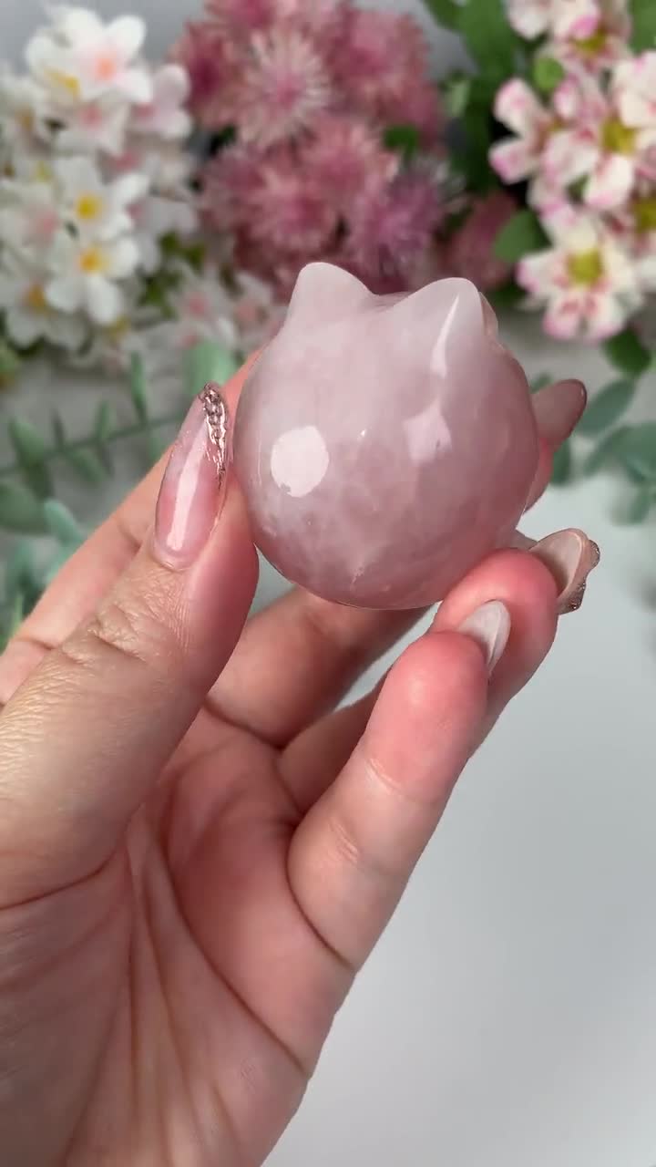 Home Décor Rocks & Geodes Home & Living Rose Quartz Jigglypuff Crystal ...