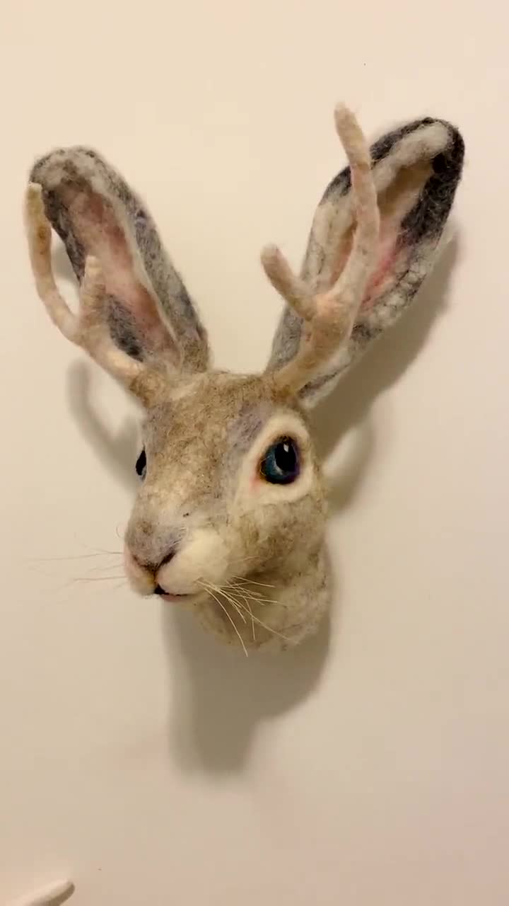 Toys Puppets Toys & Games Handmade Faux Taxidermy Jackalope Hand Puppet ...