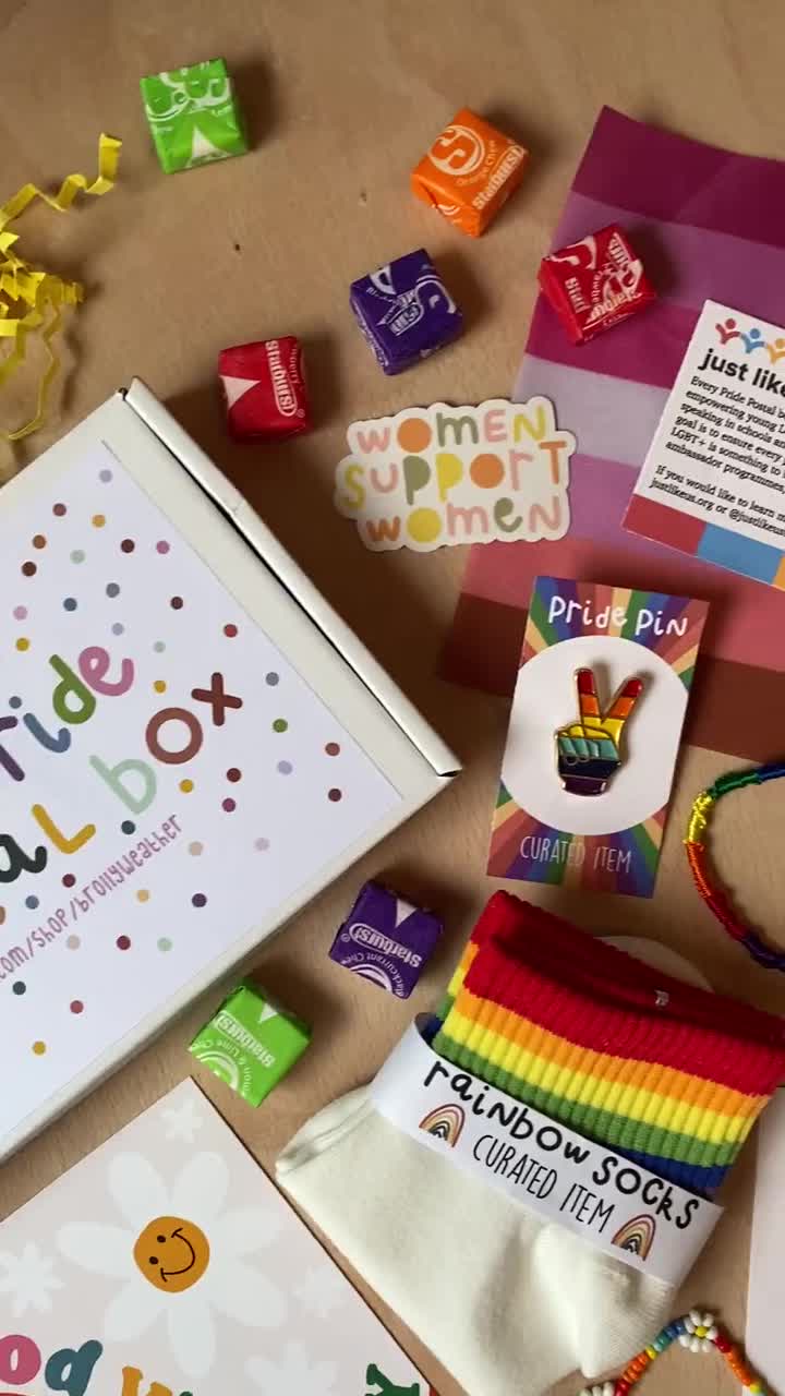 Paper & Party Supplies Rainbow Box Charity Donation Positive Vibes ...
