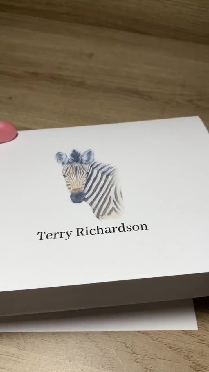 Greeting Cards Personalized Blank Folded Note Card Set of 10 w ...