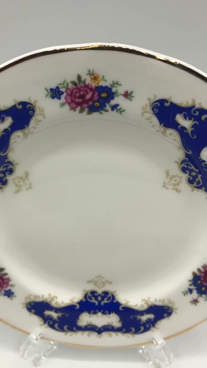 Plates Dining & Serving Fenton Bone China 6.5 Plate with Cobalt Blue ...