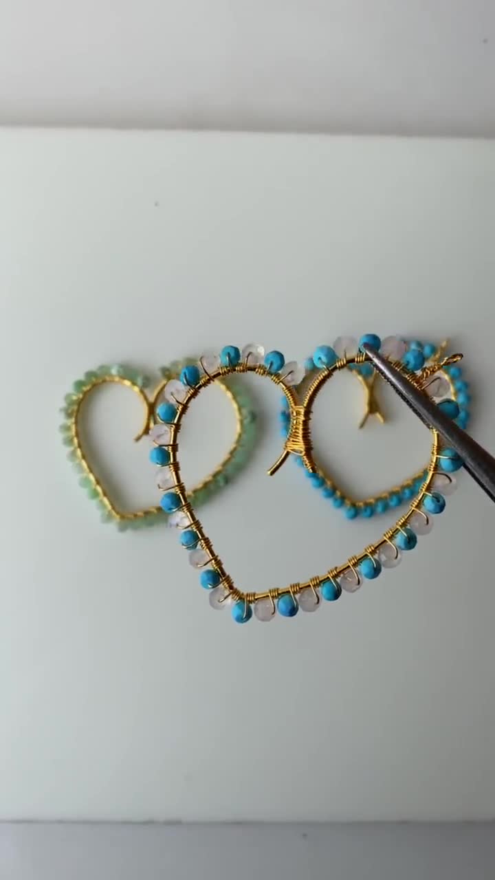 Craft Supplies & Tools 50587 DIY Earring Connector Heart Shaped Hoop ...