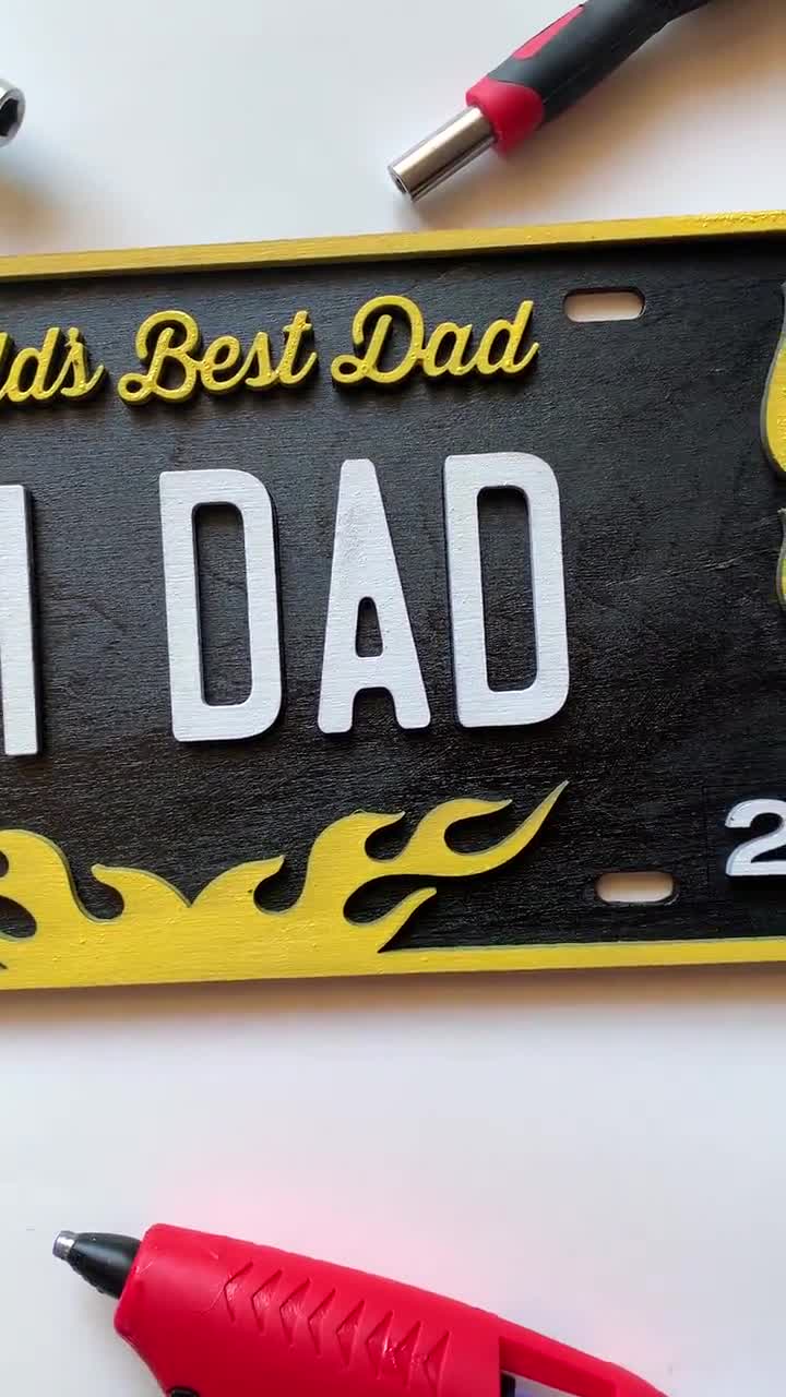Paint your own Father's day license plate gift Wall Décor Wall Hangings ...