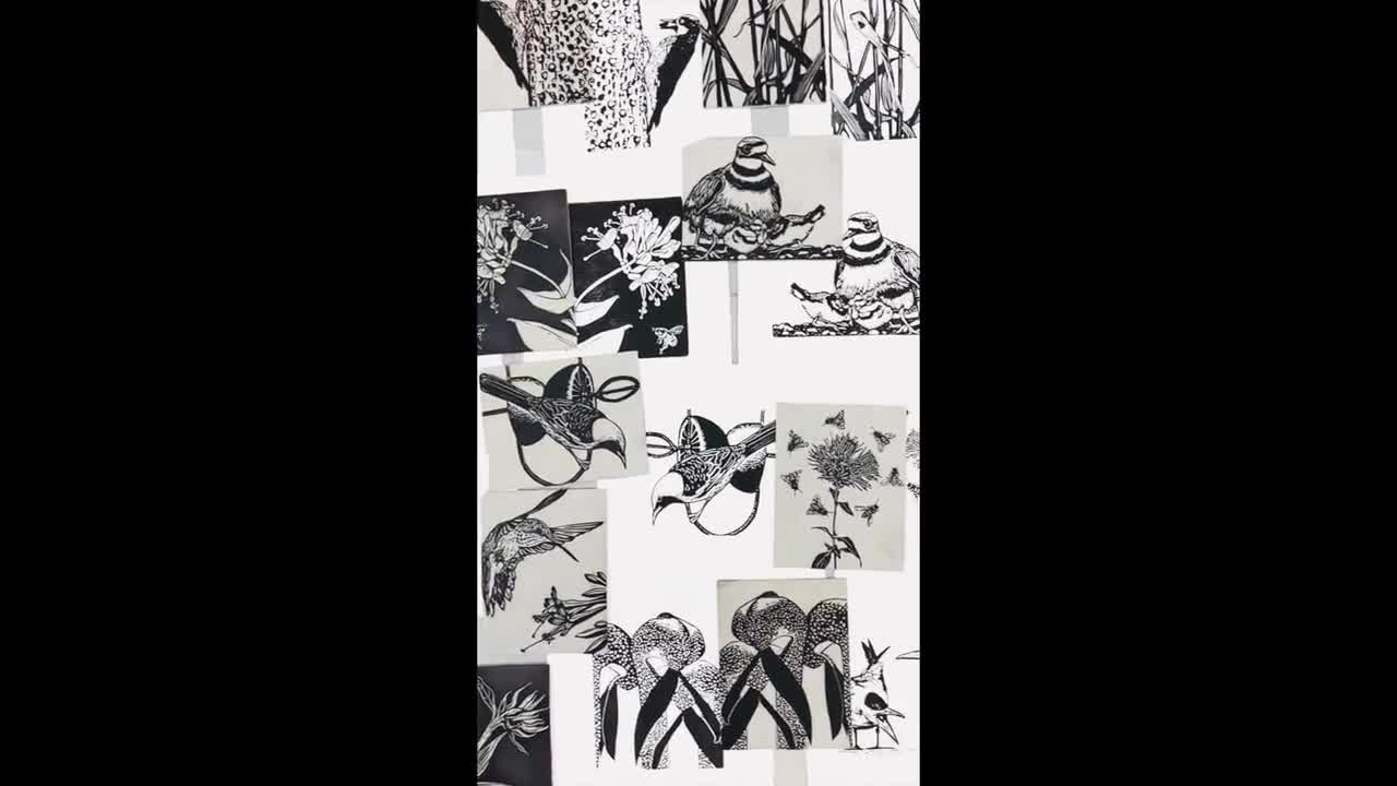 Flamboyant Inktober 2021 SNOWY EGRET with Breeding Plummage Linocut ...