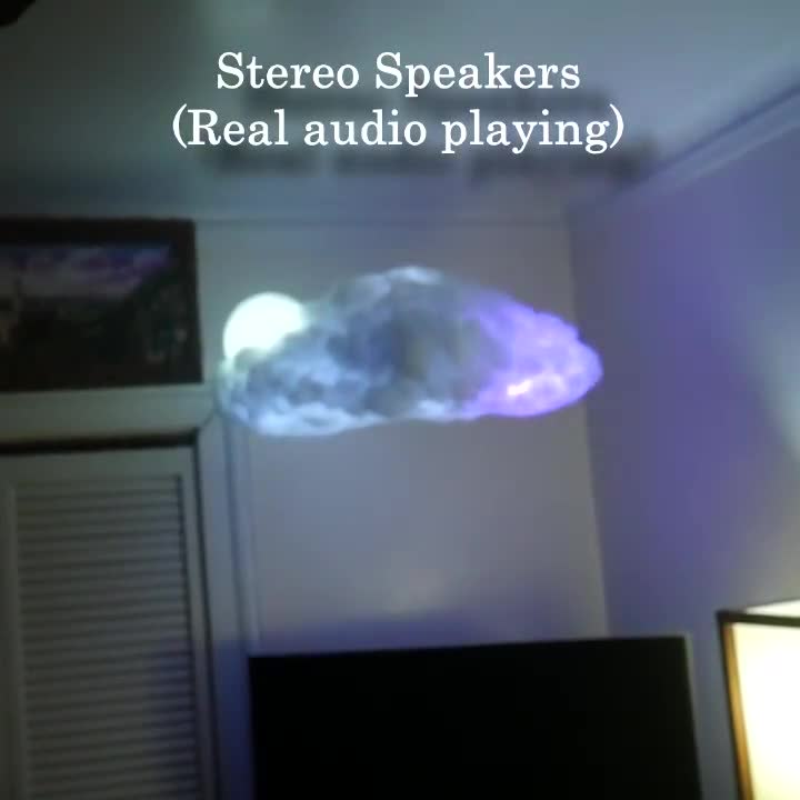 Lighting Large Size Cloud Lamp with Bluetooth and Stereo Speakers Storm ...