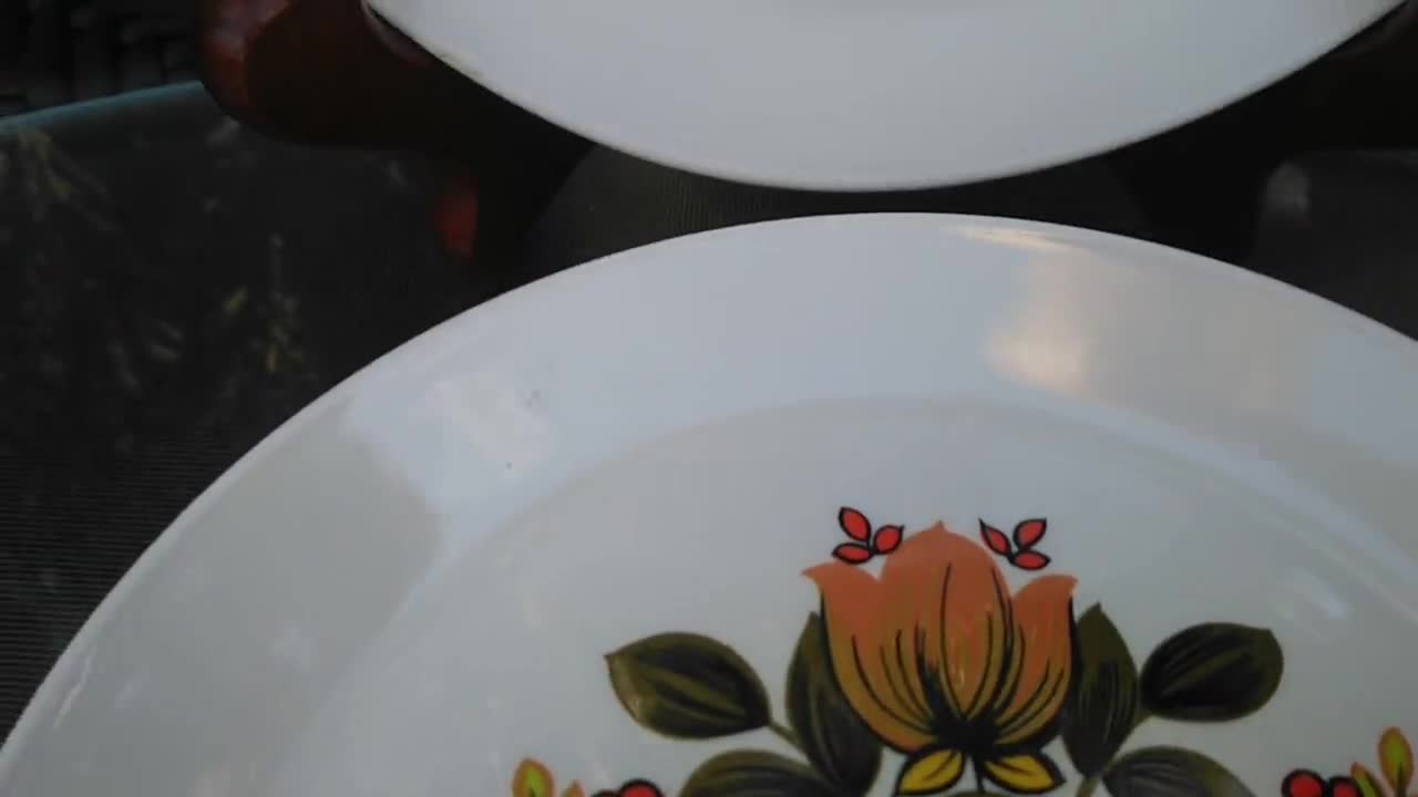 Dining & Serving Kitchen & Dining Orange Multi Colored Floral Center ...