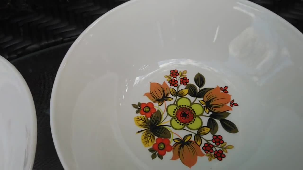 Dining & Serving Kitchen & Dining Orange Multi Colored Floral Center ...
