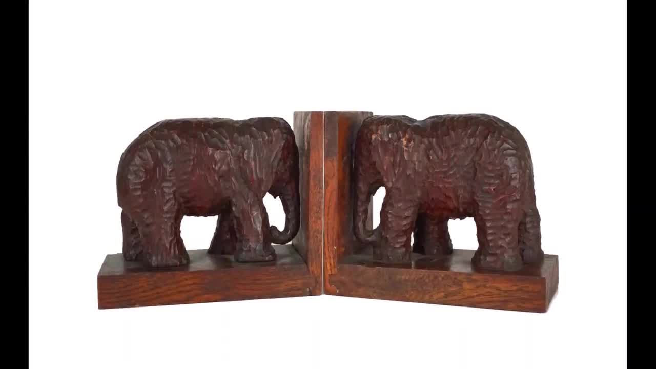 Home Décor Bookends Animal Animal Lover Book Lover Bookshelf Wooden ...
