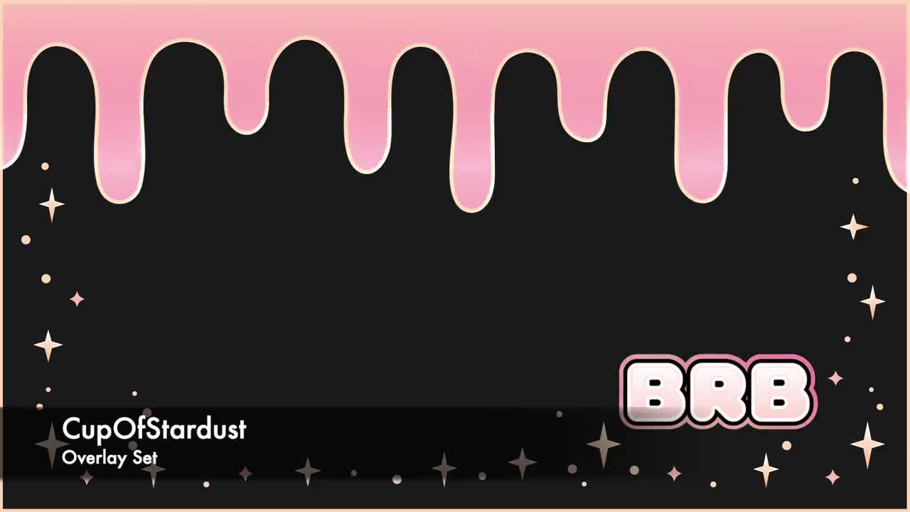 Art & Collectibles Drawing & Illustration Digital Twitch Overlays Pink ...