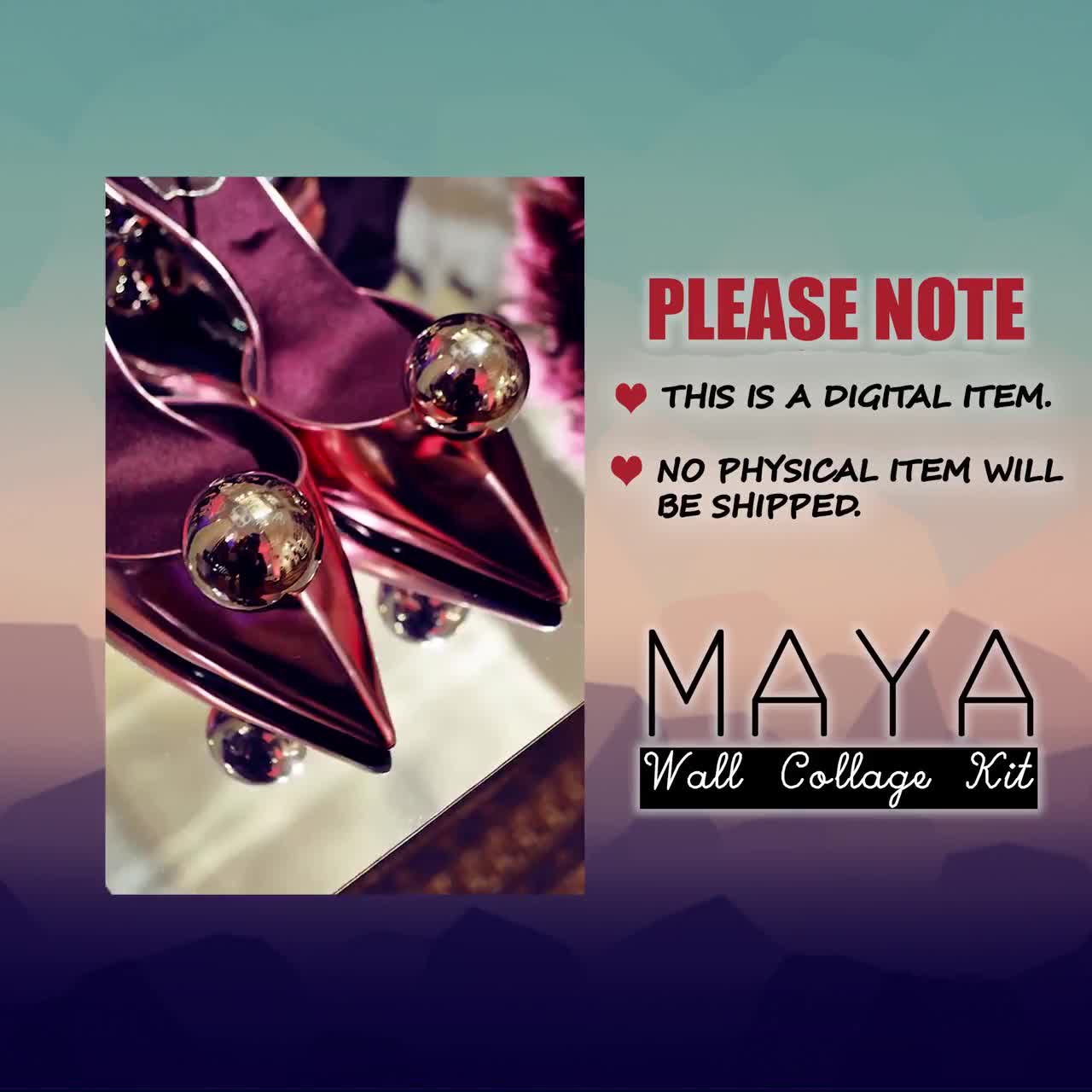 Burgundy Red Wall Collage Kit 105 PCS 4x6 Size Dark Red Aesthetic Photo ...