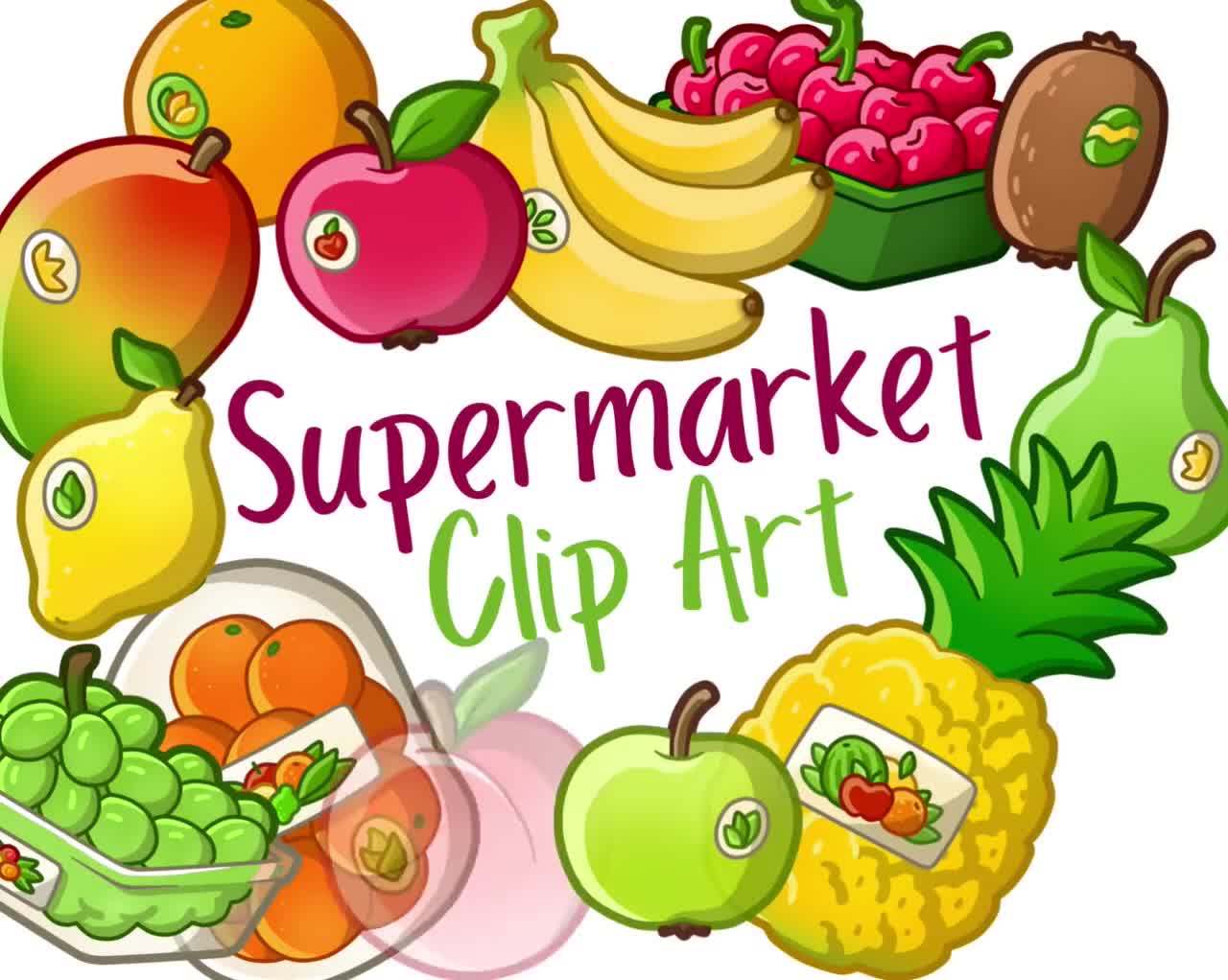 Supermarket Design Clipart Wedding