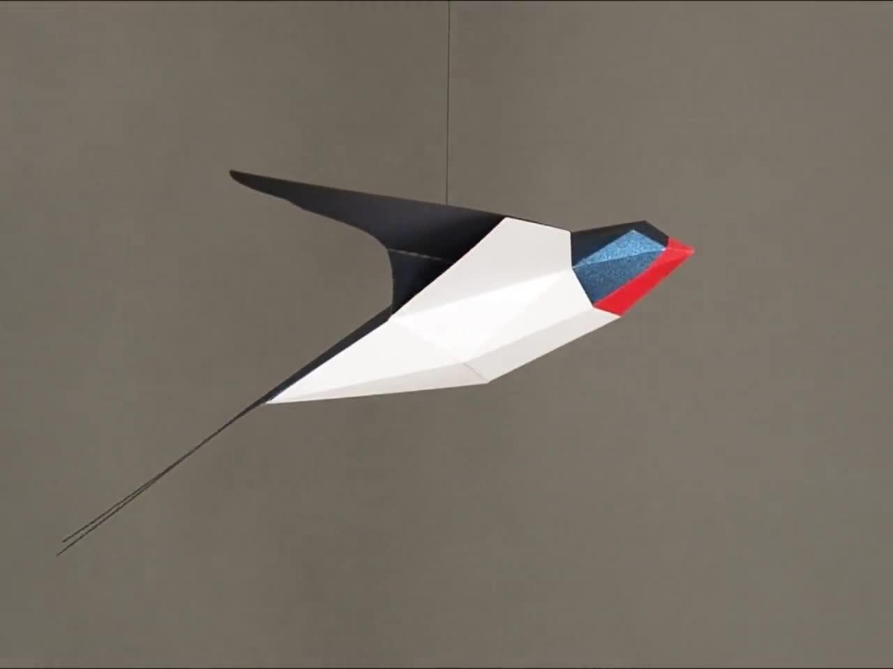 Papercraft Barn Swallow 3d papercraft Printable papercraft template ...
