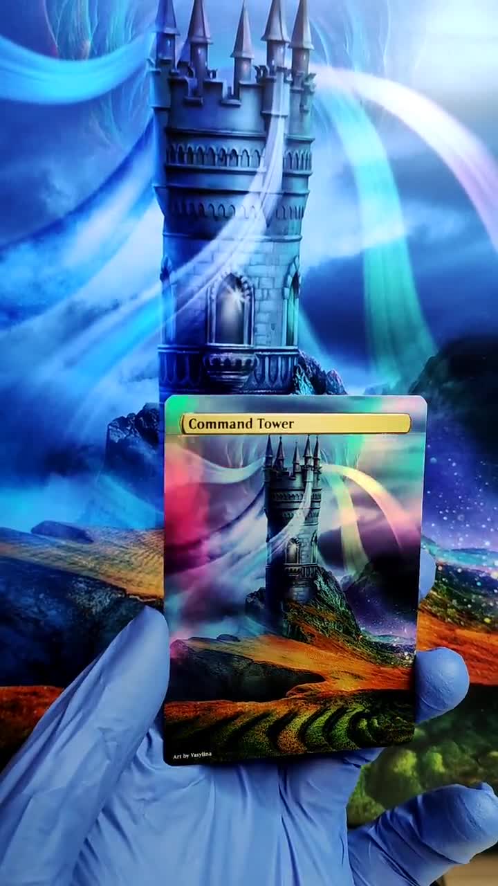 1x Foil Full Altered Art Command Tower V3 MTG Non-foil into Foil Games ...