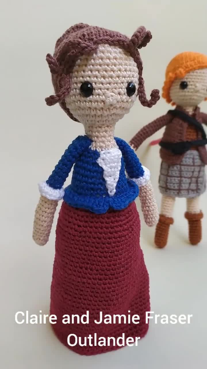 figurine CLAIRE & JAMIE FRASER crochet doll Sassenah Outlander ...