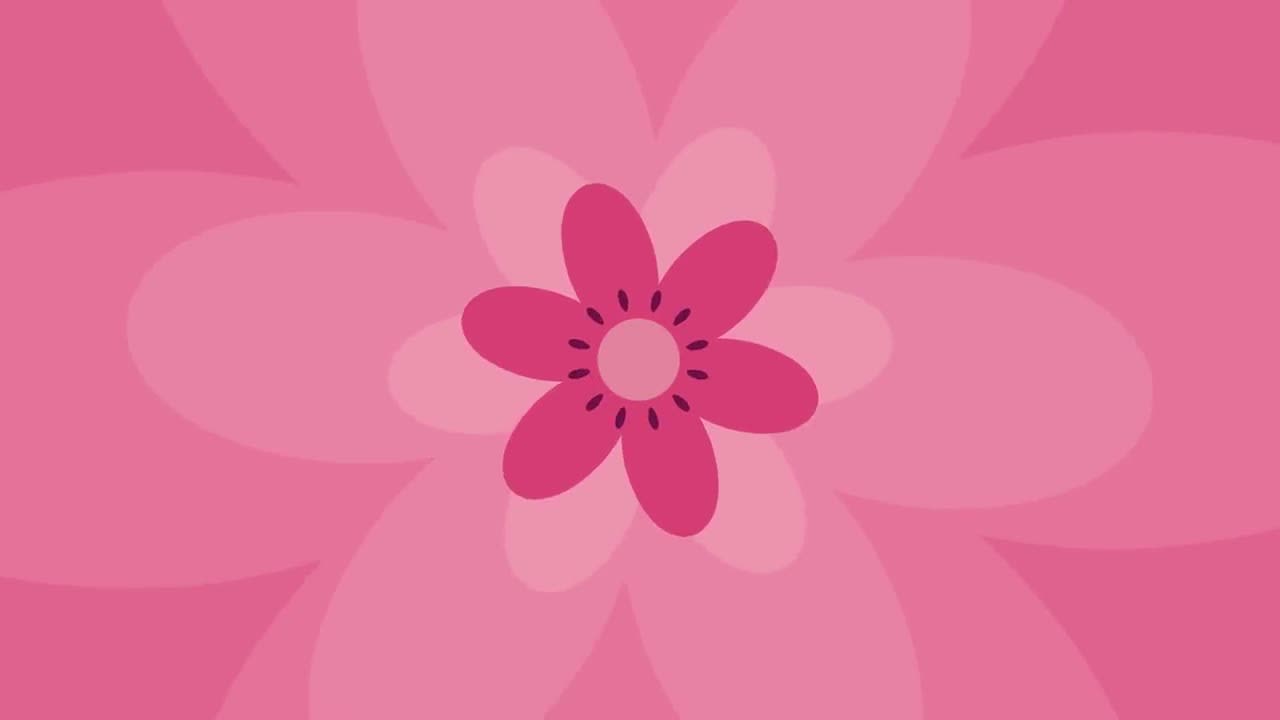 toon pastel red cute pink simple stinger animated flower scene ...