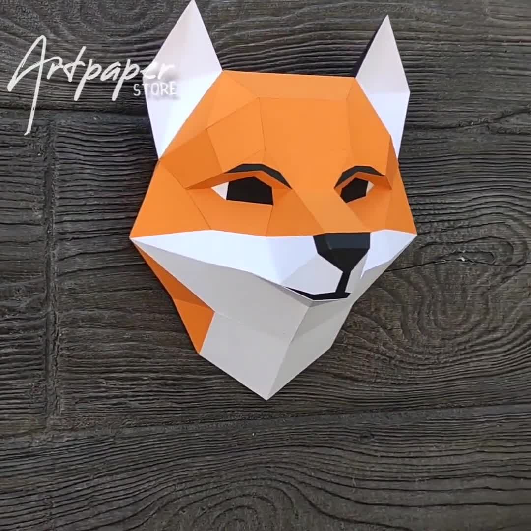 DIY gift template paper Paper Sculpture 3D Low Poly Wall Trophy for ...
