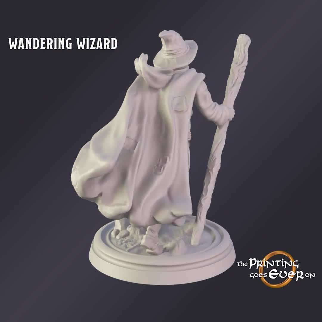 Wandering Wizard Tabletop Game miniature from The Printing Goes Ever On ...