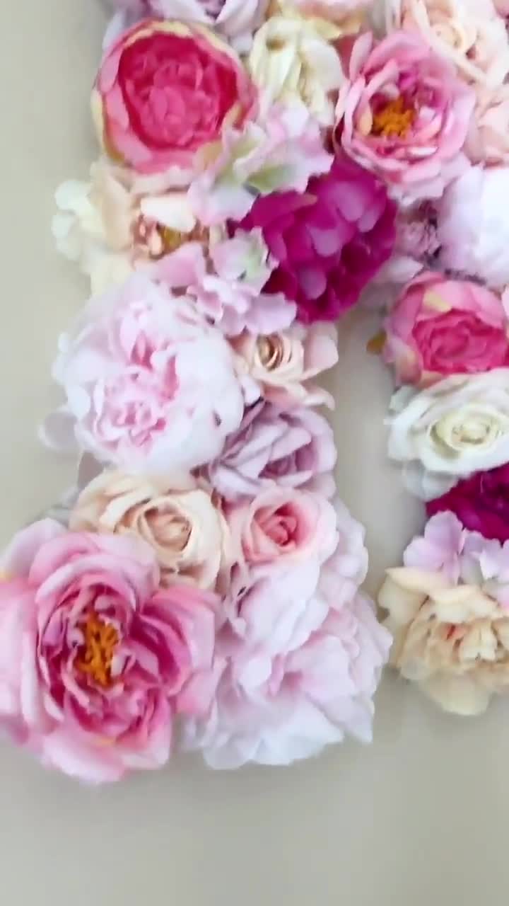 Birthday letters FLORAL Custom Painted Letters baby shower letters ...