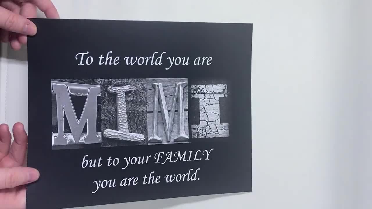 Signs Meme Print Mimi Print but to your family you are the world Best ...