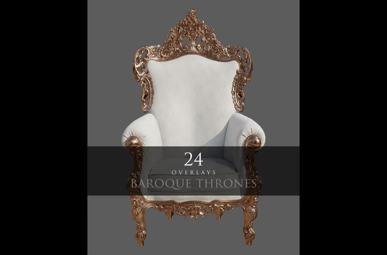 Baroque Thrones/Overlays/Magic/Fantasy/Ice throne/3D renders/Royal ...