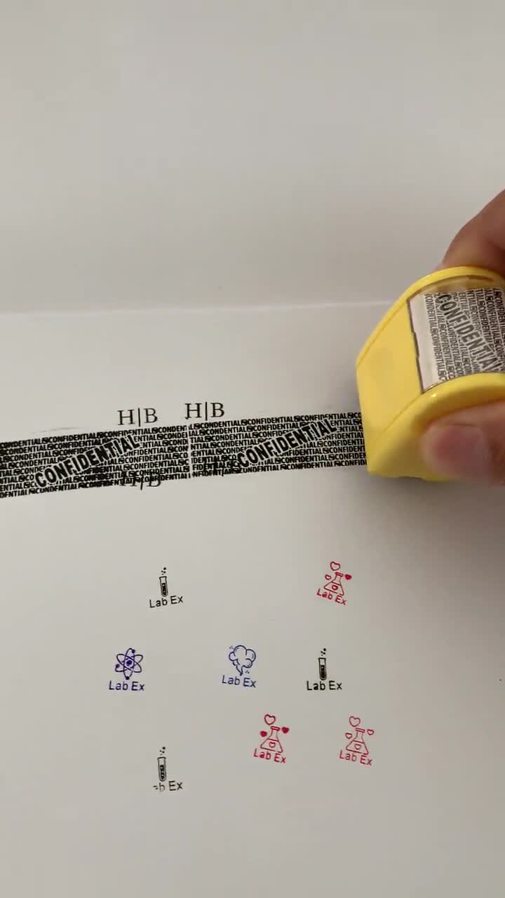 Confidential Stamp Identity Protection Roller Stamps Express Personal ...