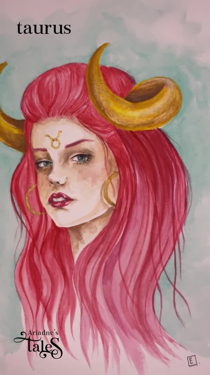 Home & Living Wall Décor Astrology bedroom decor Taurus birthday gifts ...